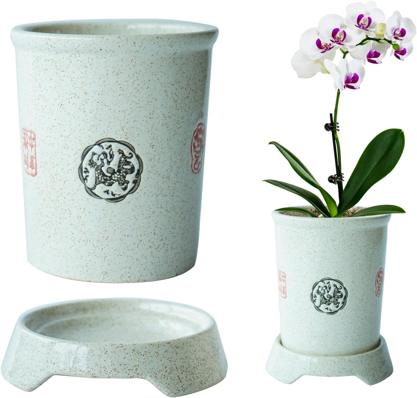 Amazon.com: pavtner Ceramic Plant Pots Indoor, 4.3 x 5.8 Inch Planters ...