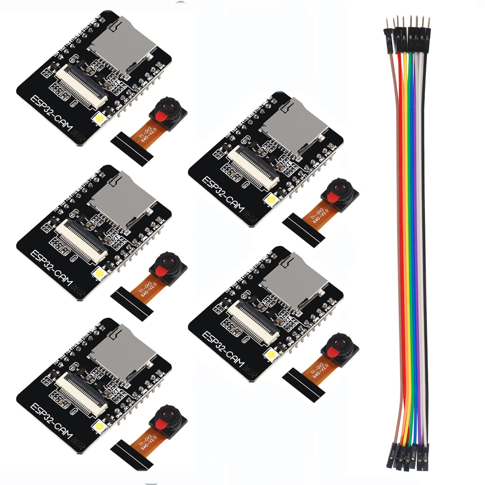 Amazon.com: 5PCS ESP32-CAM Camera Module ESP32 CAM WiFi Bluetooth ...
