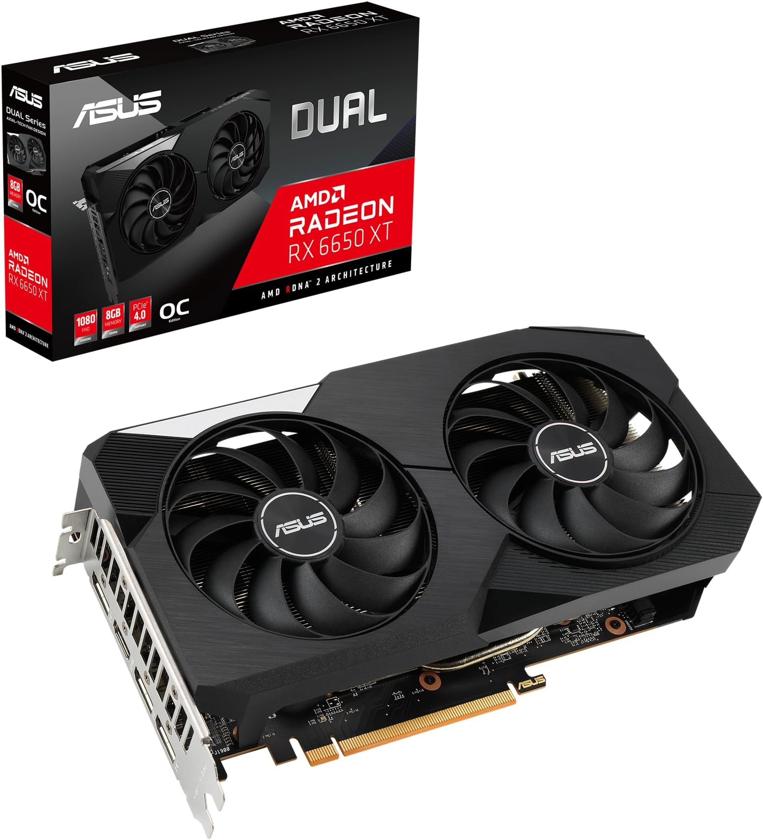 Amazon.com: ASUS Dual AMD Radeon RX 6650 XT OC Edition Gaming Graphics ...