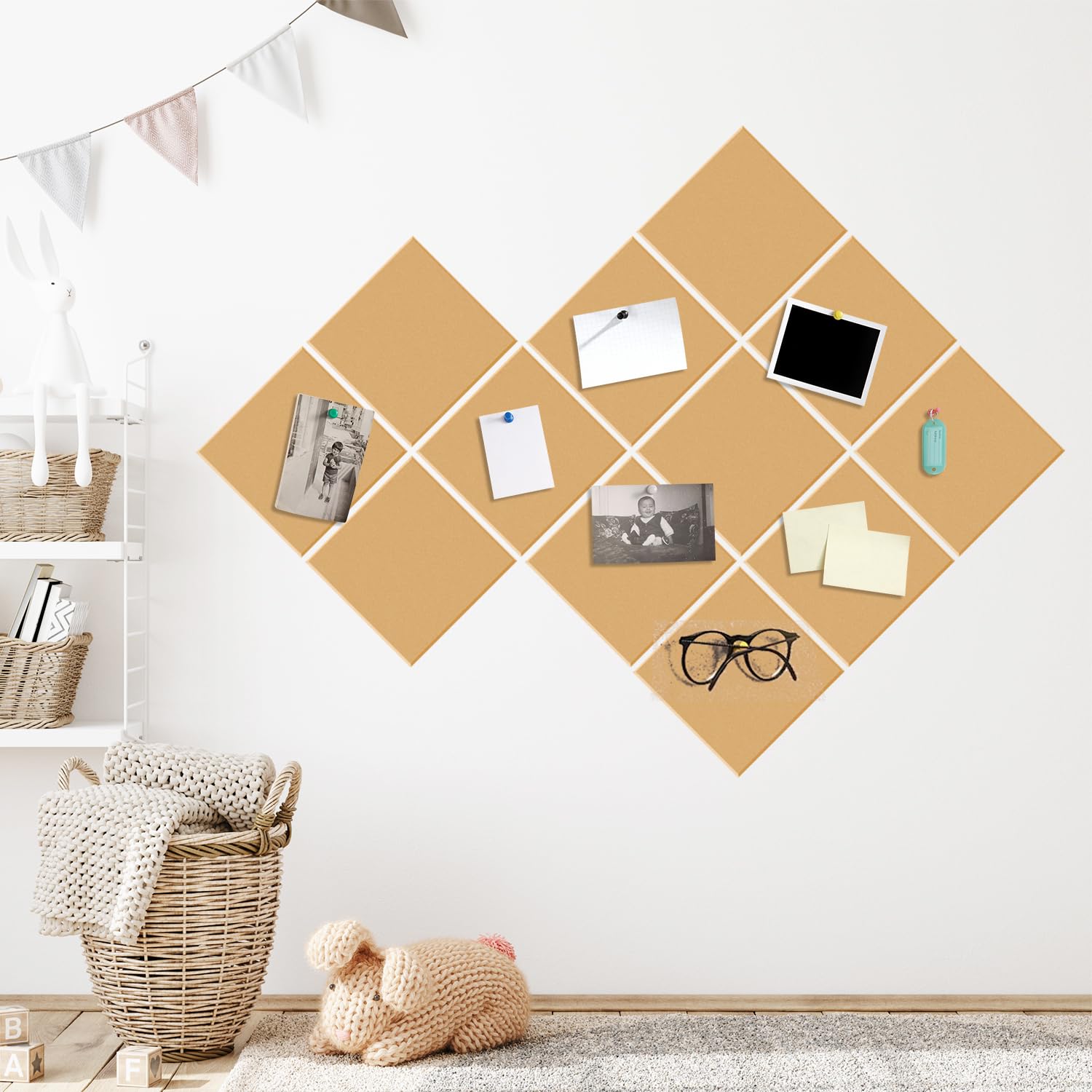 Snapklik.com : Ghelbq 48”x36” Large Cork Board Alternative - 12-Pack ...