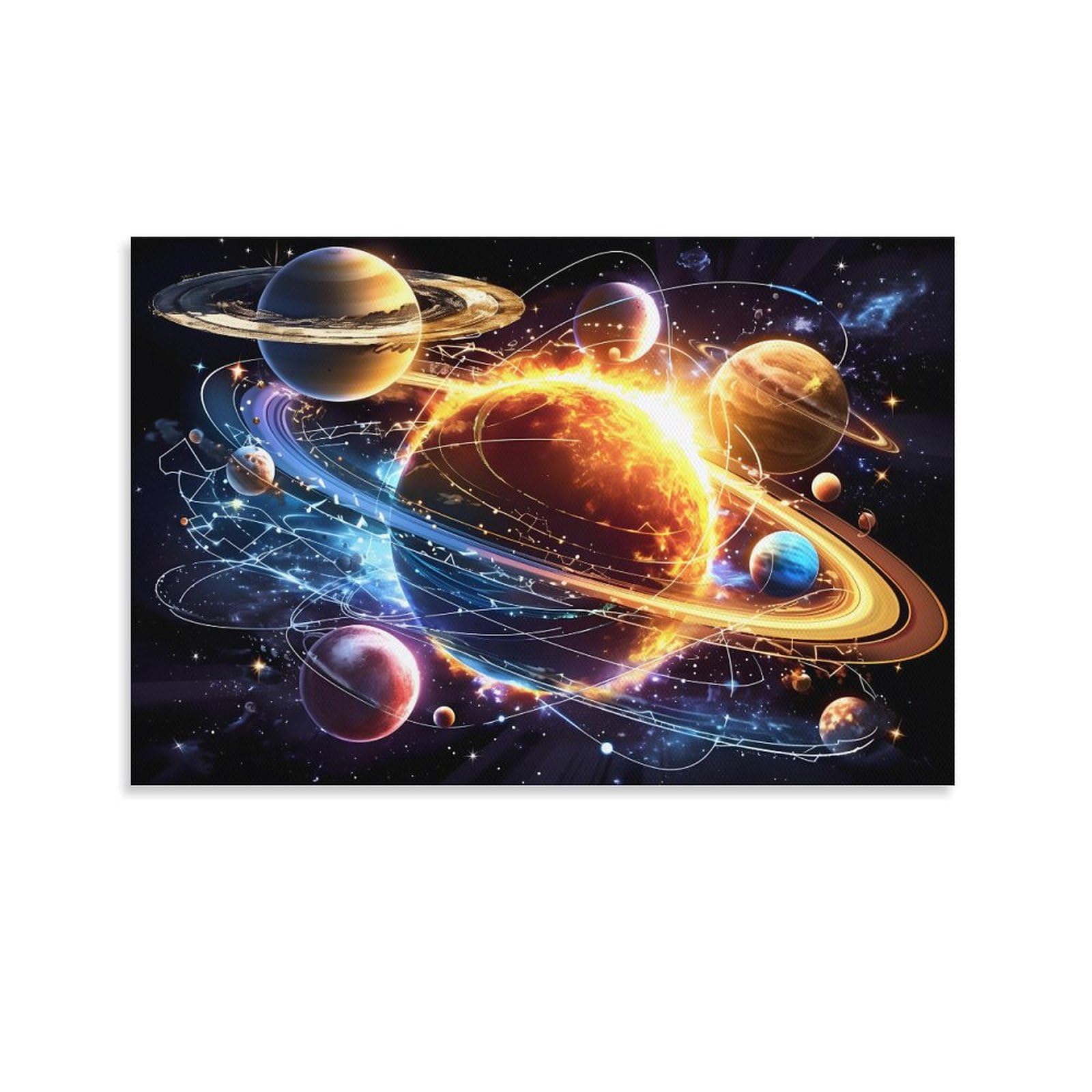 Solar System Fan Art Space Mushroom Meditating Solar System Science
