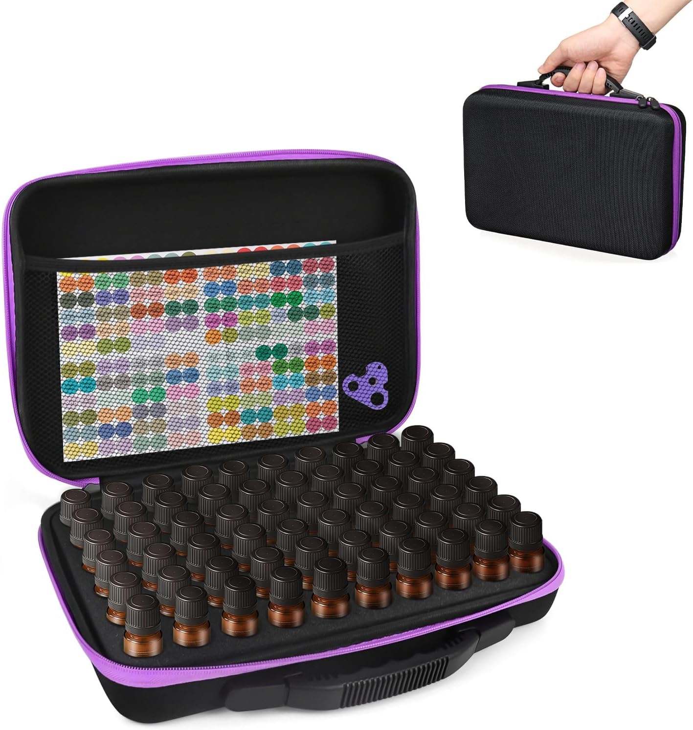 Amazon.com: 70 Essential Oils Carrying Case for 5ml, 10ml and 15ml ...
