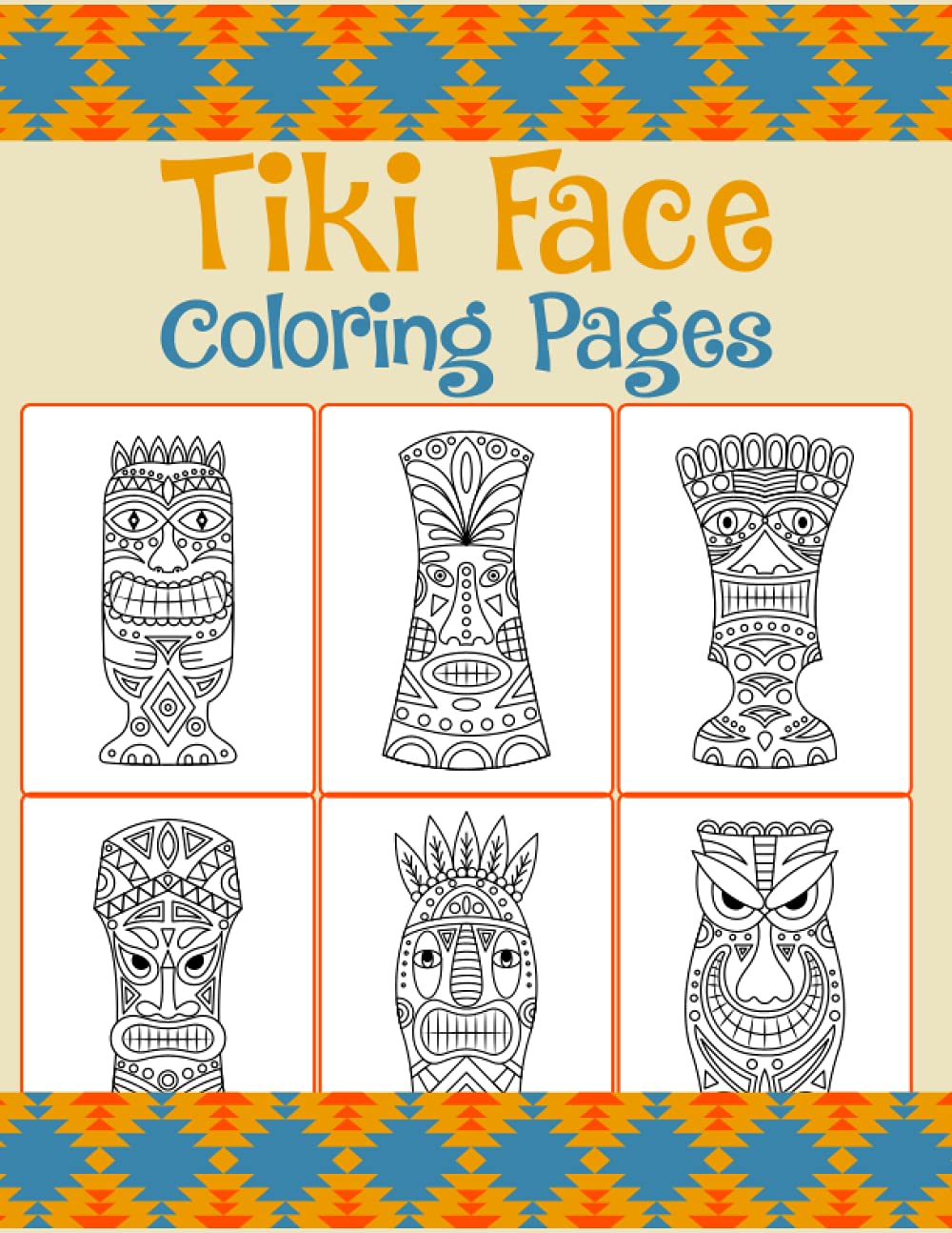 Buy Tiki Face Coloring Pages: 94 Hawaii Tribal Totem With y Face Tiki s ...