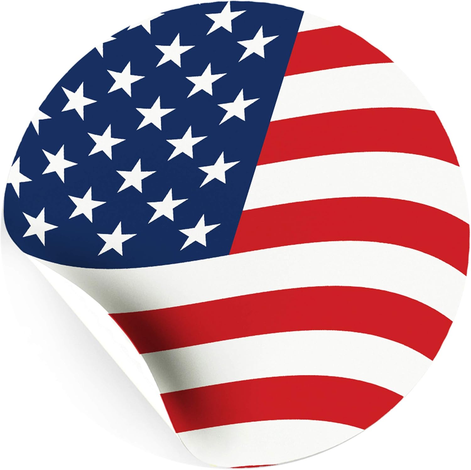 Amazon.com : Waving American Flag Stickers with Stars and Stripes, 1.75 ...