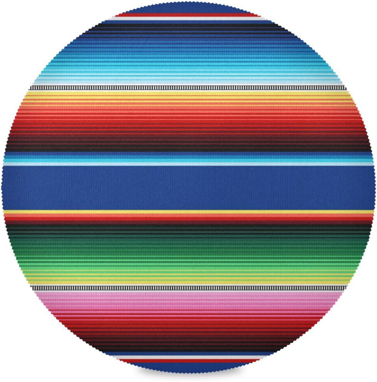 Amazon.com: Mexican Serape Blanket Stripes, Round Table Cloth Table ...