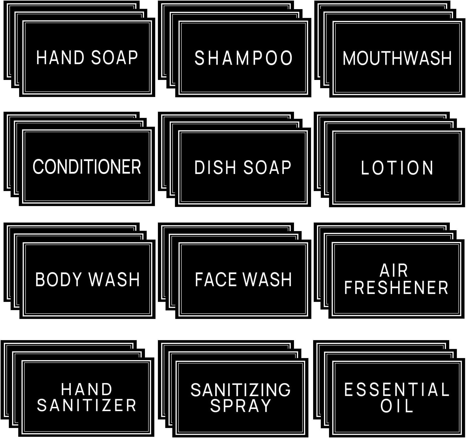 Amazon.com: HVSWLY 36PCS Bathroom Organizing Labels - Preprinted ...