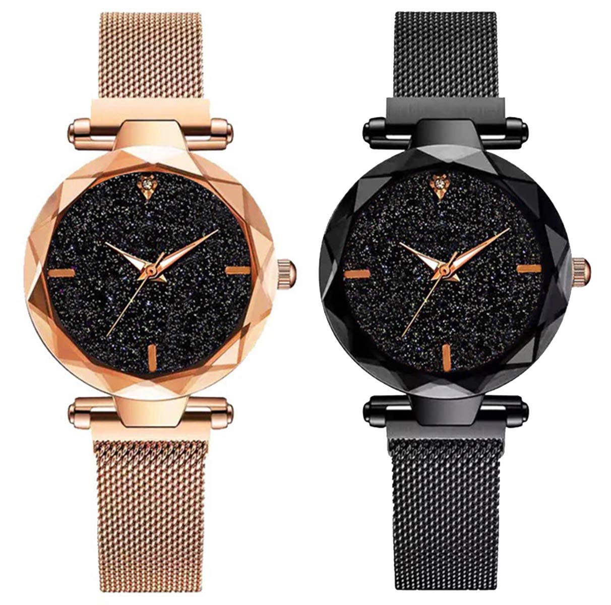 DAMIT Magnet Analogue Women's Watch(Black Dial Black Colored Strap)-MAG ...