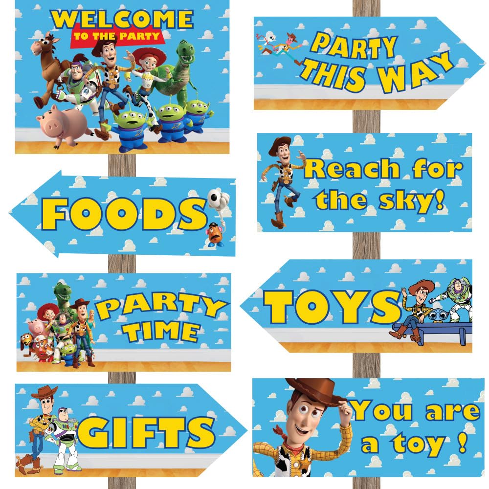 Toy Story Party Decorations 16pcs Toy Story Party Directional Signs ...
