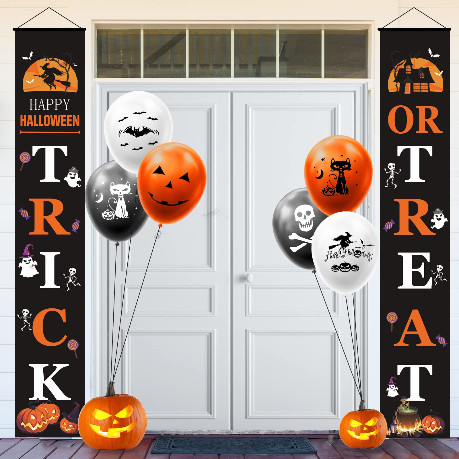 Snapklik.com : Halloween Decorations Outdoor Door Sign - Trick Or Treat ...
