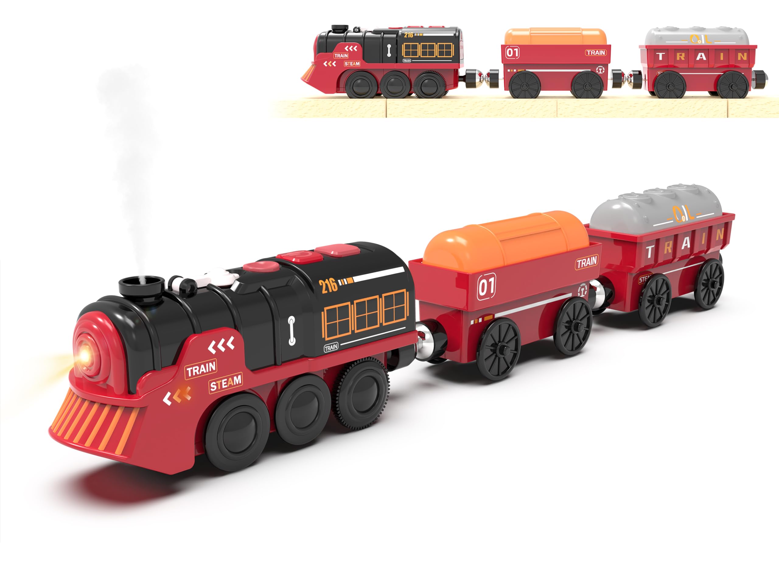 Amazon.com: Toy Train Electric Train Set for Wooden Tracks, Christmas ...