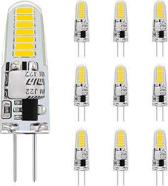 I-SHUNFA G4 LED Bulb AC 120V 1.2W Cool White 10 Pack (120V Silicone Version Cool White) - Amazon.com