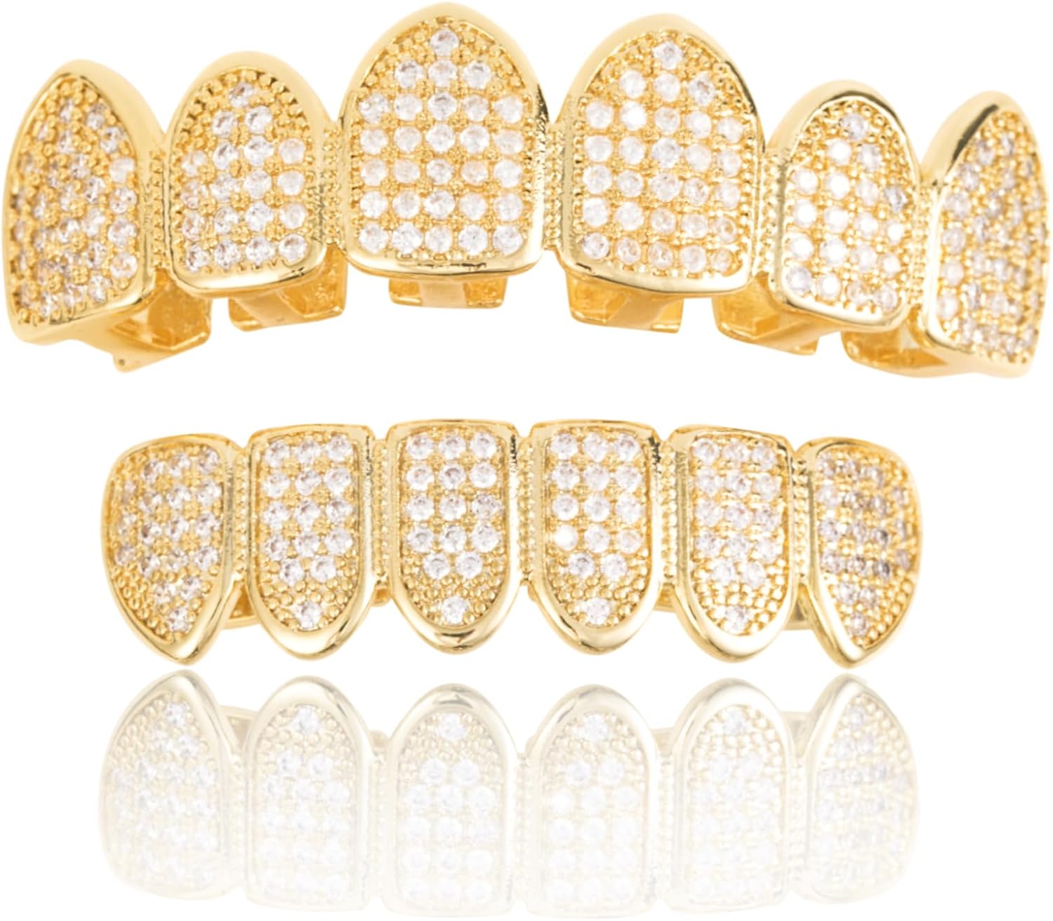 ZEIRLLZ Grillz gold teeth Grills for Men Women, 18KGold-plated brass ...