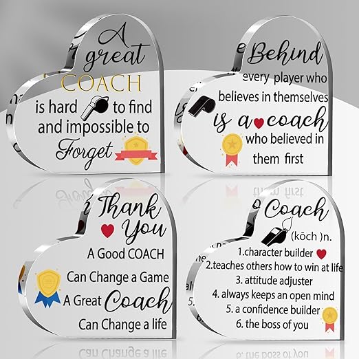 Amazon.com: 4 Pcs Acrylic Coach Gifts Thank You Gifts for Coach ...