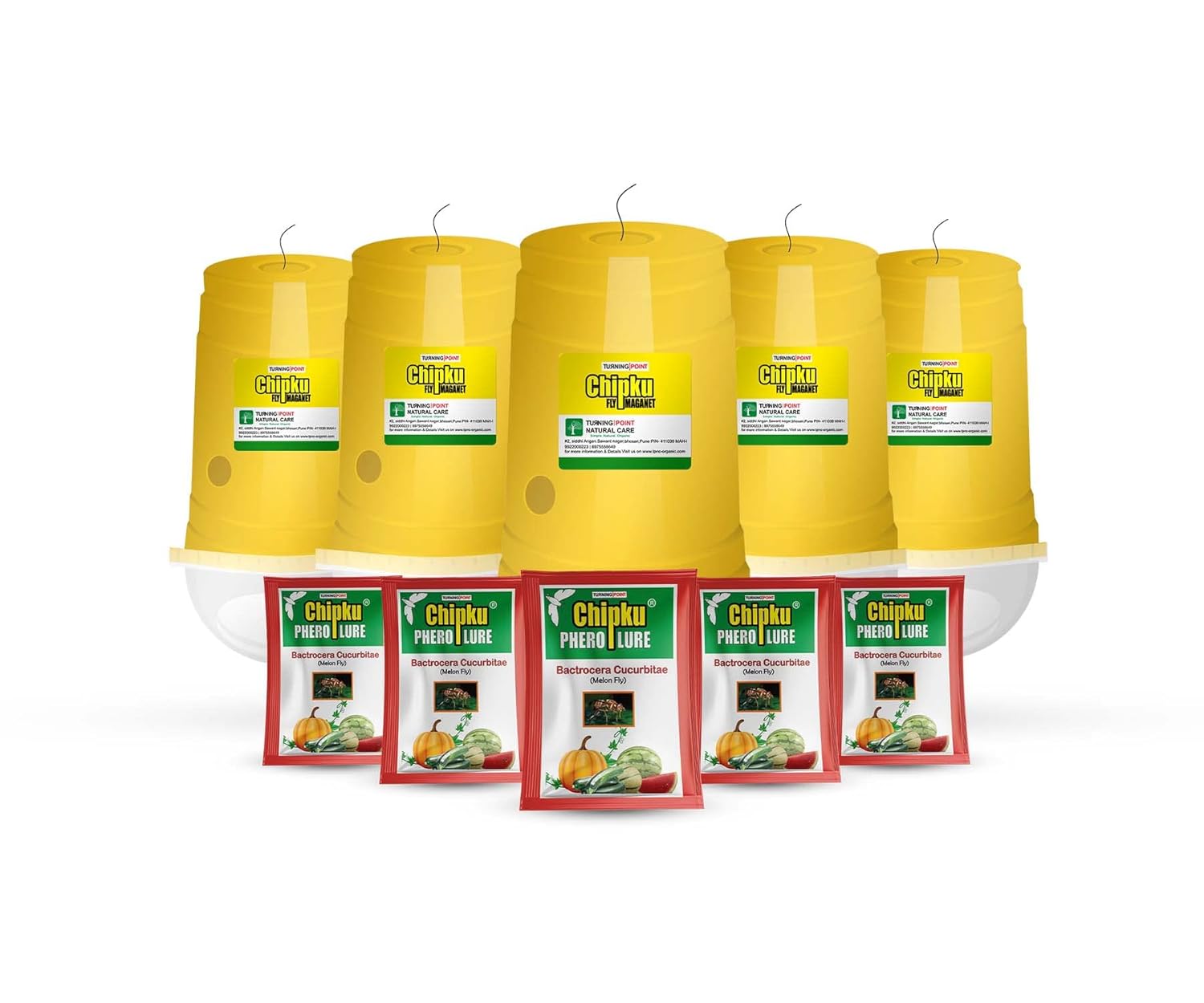 Chipku® Melon Fly Glass Trap & Lure Pack of 50 Traps for Garden ...