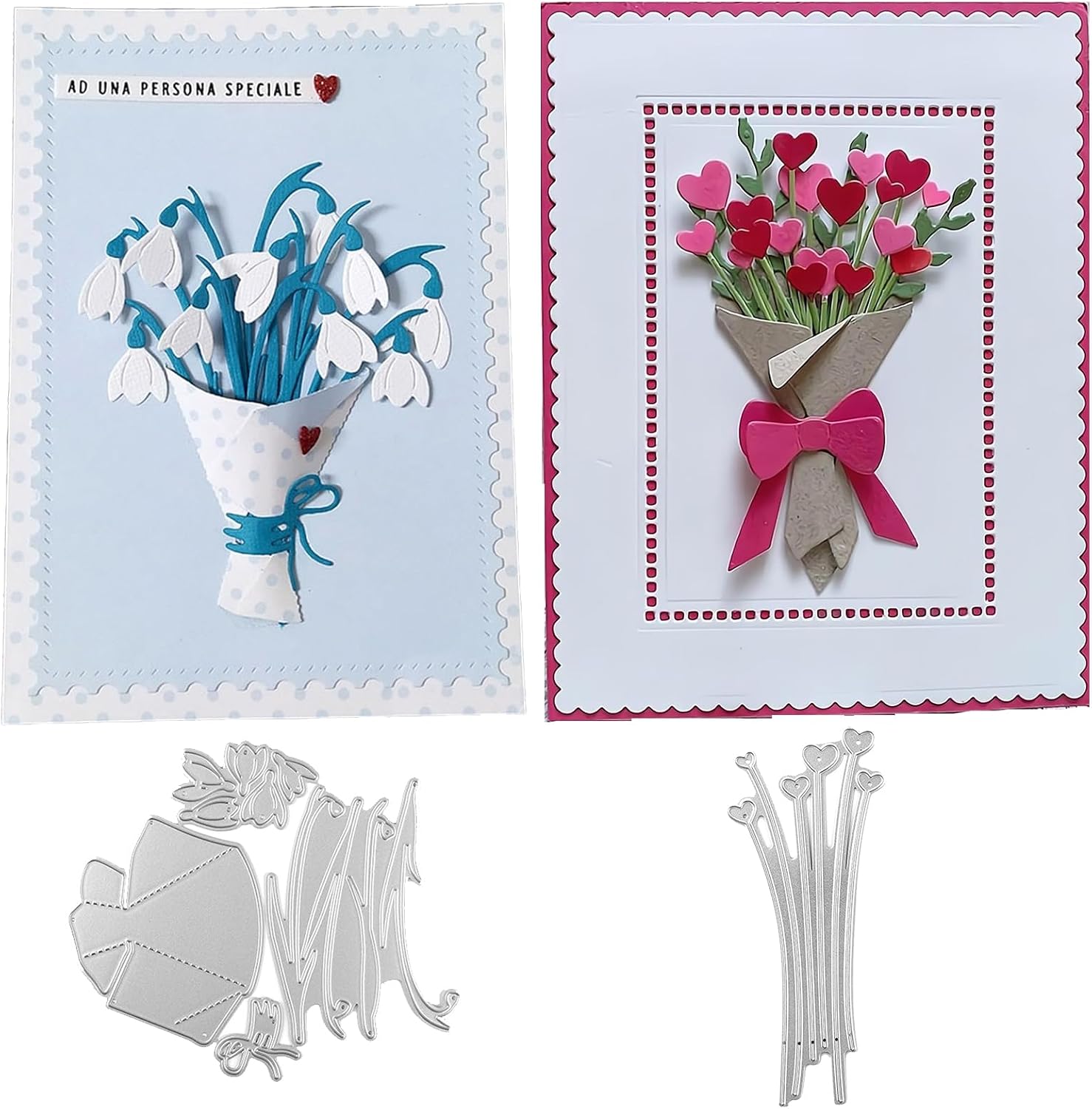 Amazon.com: Briartw Cutting Dies for Card Making,Heart Shape and ...