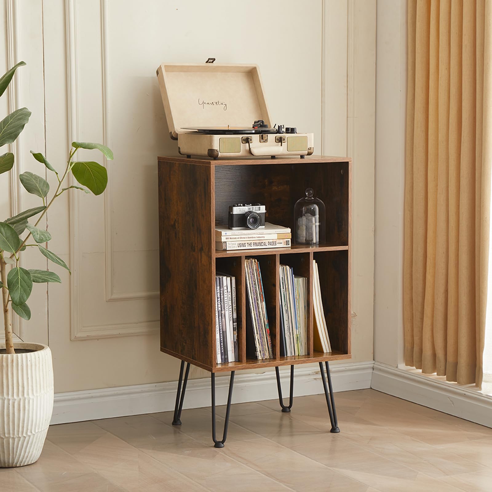 Amazon.com: Gannyfer Vinyl Record Storage Table, 3-Tier Record Player ...