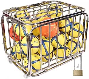 Amazon.com: LSMKKA Large Capacity Ball Storage Cart, Heavy Duty Folding ...