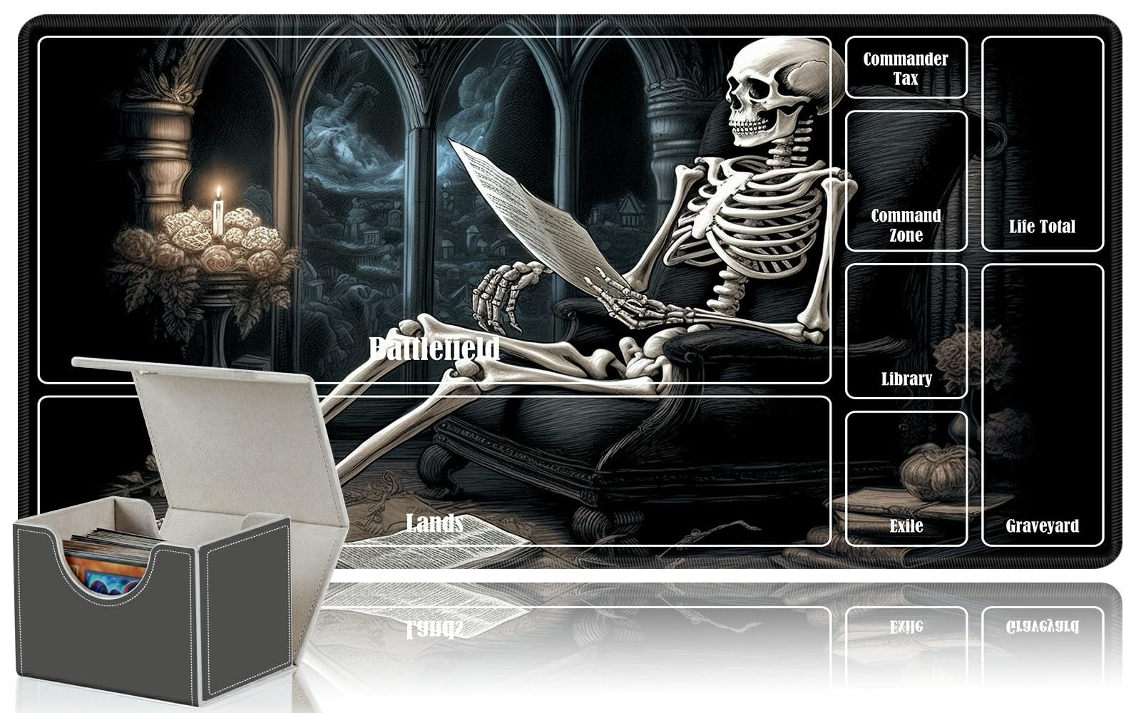 Amazon.com: HEAKIERG 2Pcs Card Game Mats & MTG Card Box Set 24" x 14 ...
