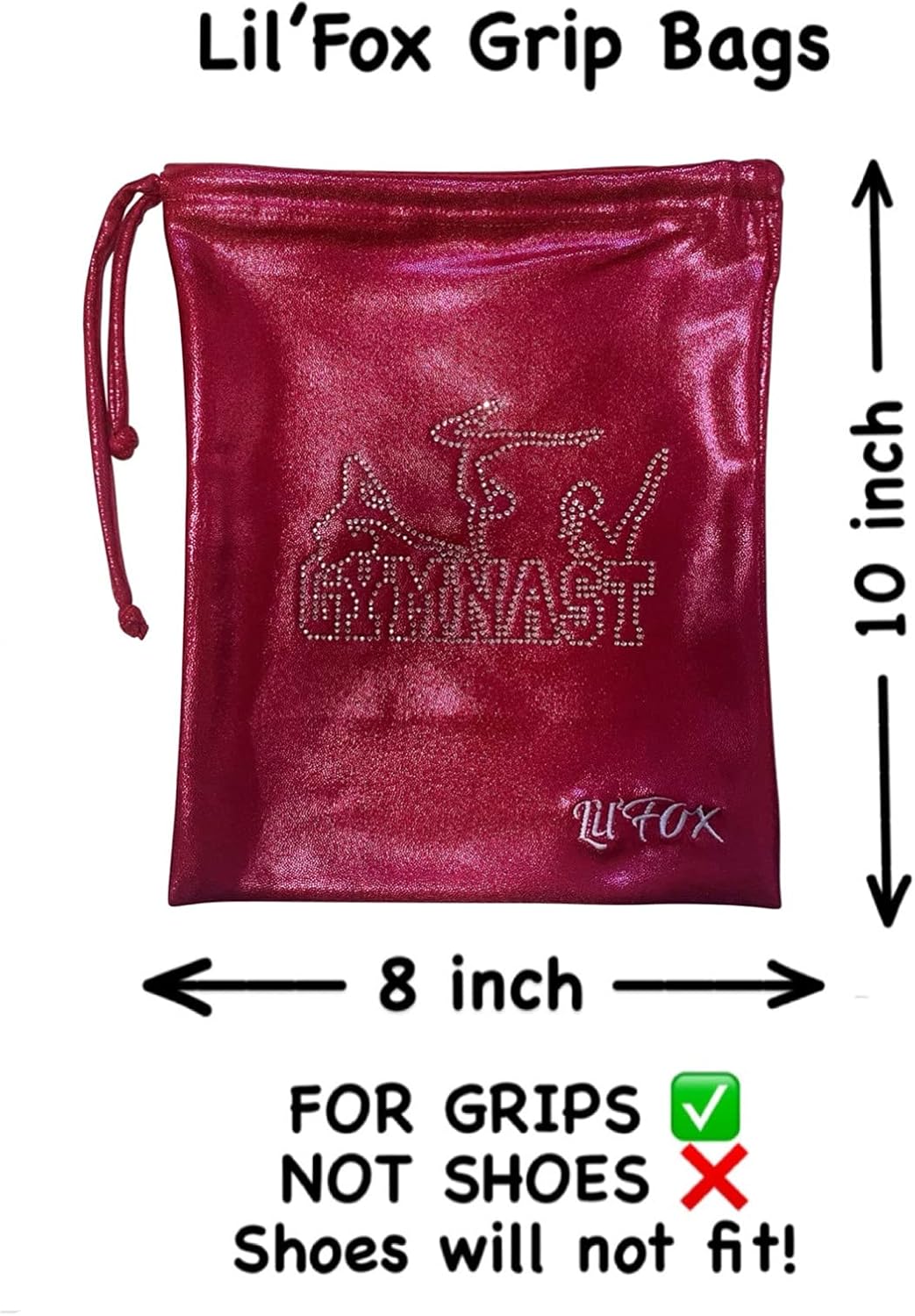 LIL'FOX 8"x10" Drawstring Gymnastics SMALL GRIP BAG 26x20cm ...