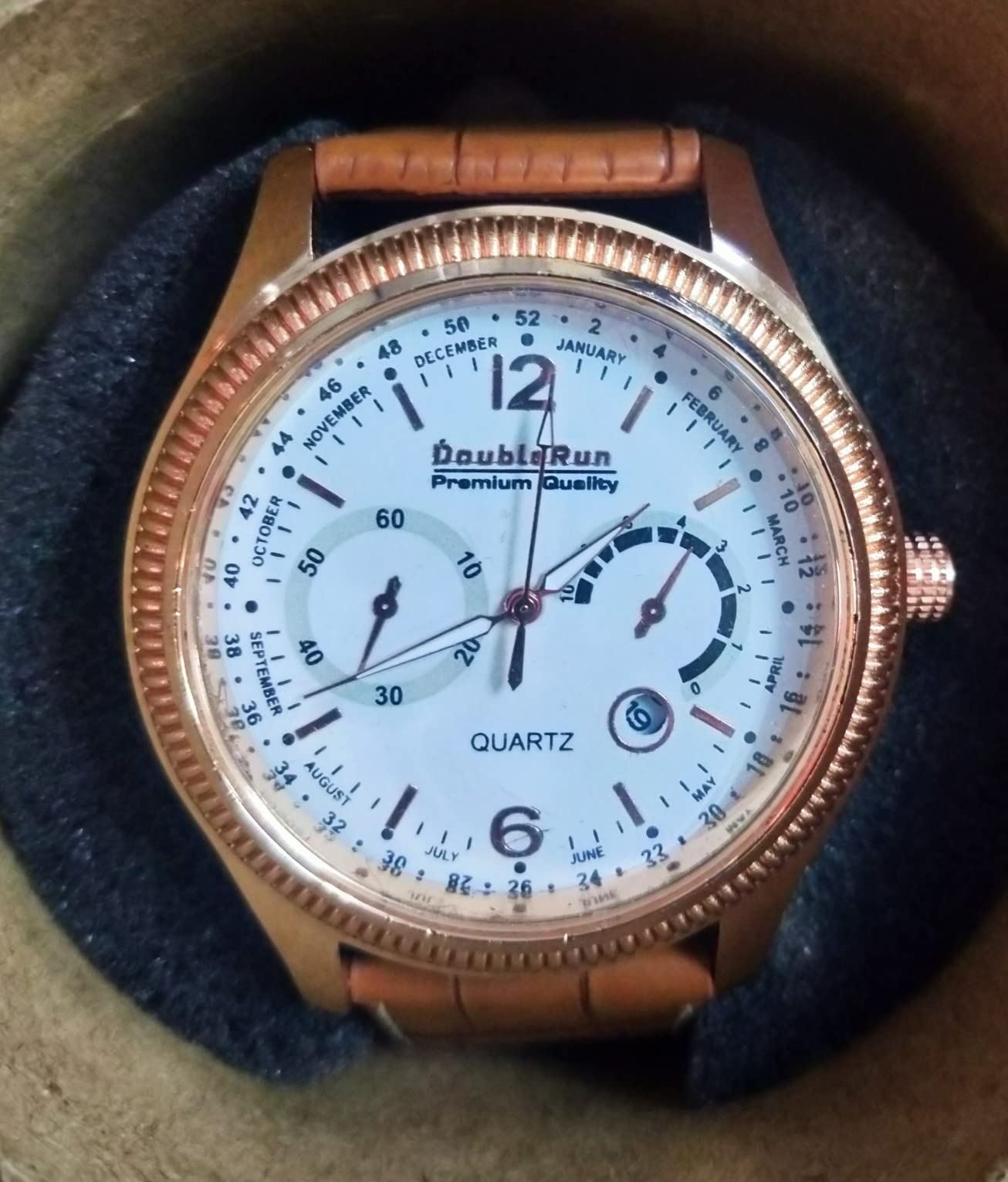 Buy DOUBLERUN DD4_8011 3D Glass Date Display Dial Analog Watch - for ...