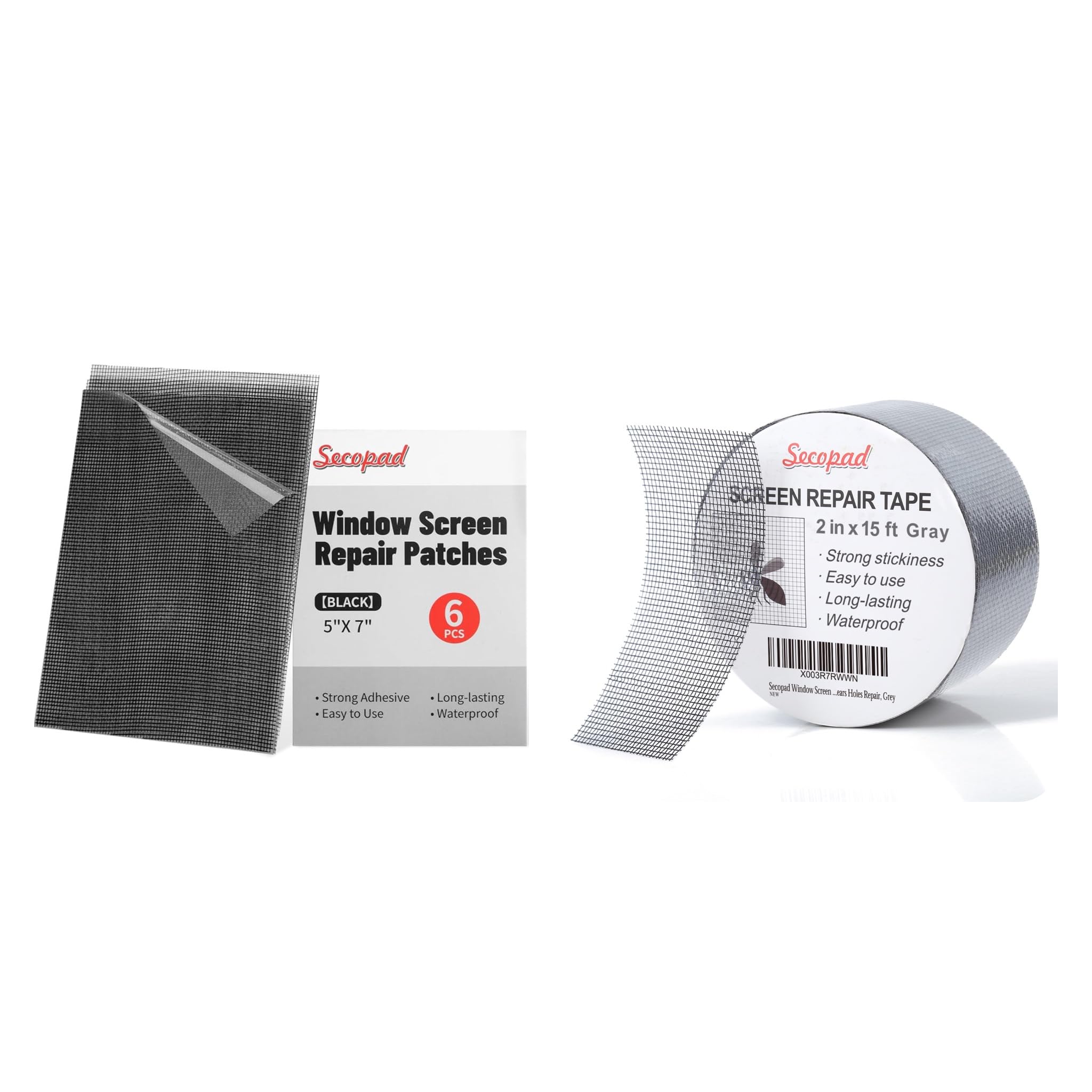 Amazon.com: Secopad 6 PCS 5" x 7" Black Screen Patch Repair Kit and 2 ...