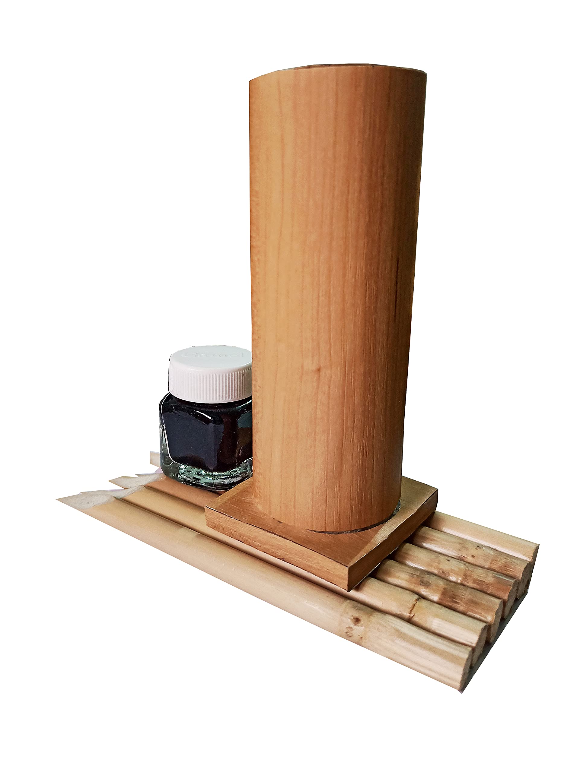 Buy Calligraphy Arabic English Wooden Pen with Pencil Box and Ink and ...