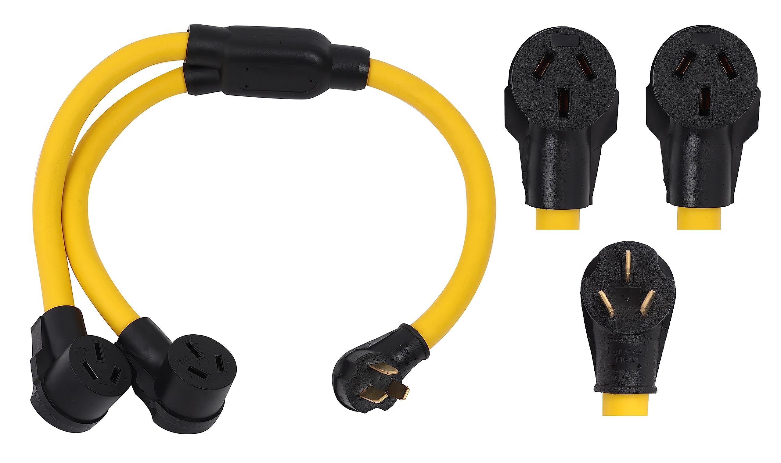 Amazon.com: ONETAK NEMA 10-50P to 2 Outlet 10-50R Y Splitter STW 6 AWG ...