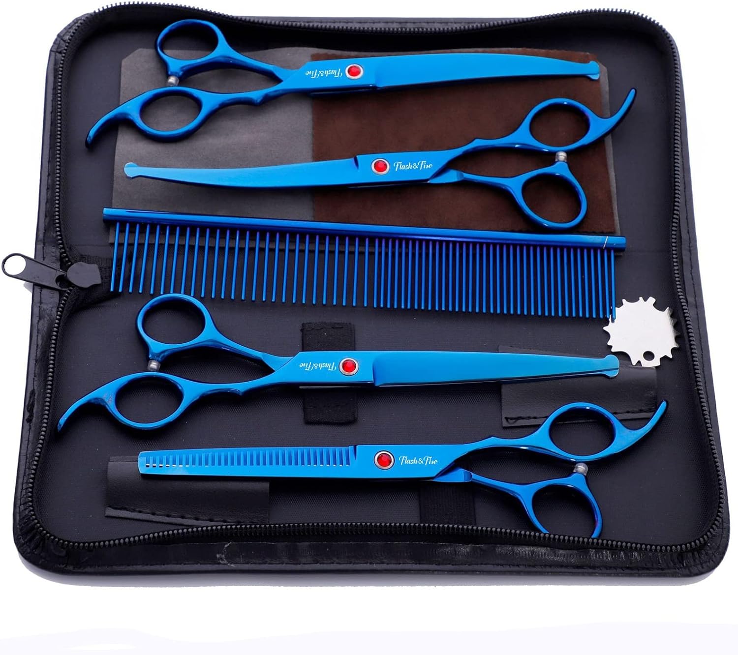 Amazon.com: leybold Professional Dog Grooming Scissors, 8 in 1 Dog ...