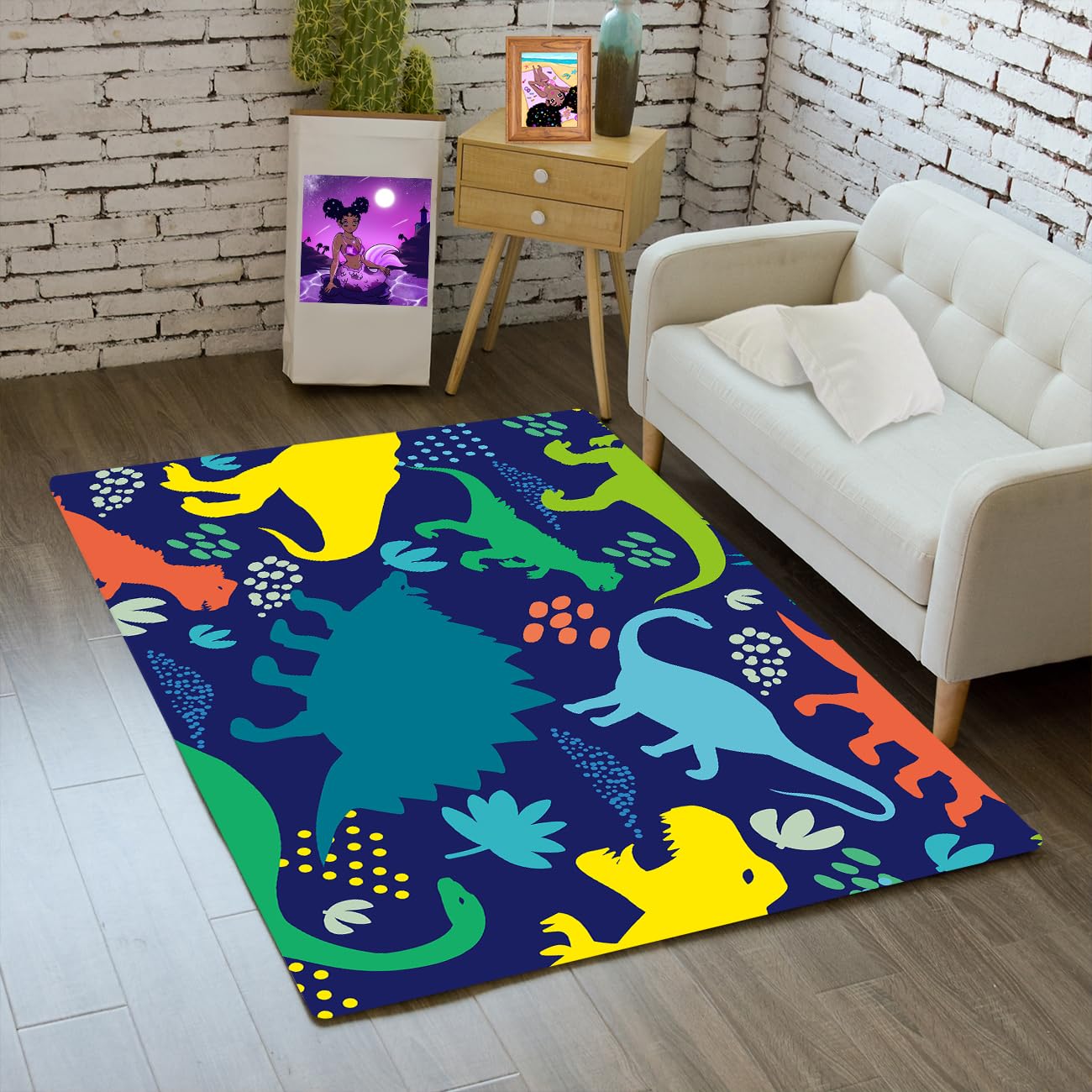 Amazon.com: Dinosaur Rug - Dinosaur Rugs for Boys Bedroom Cartoon Dino ...