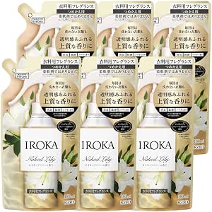 Amazon | IROKA ミスト ネイキッドリリーの香り つめかえ用 180ml×6個セット | 液体柔軟剤