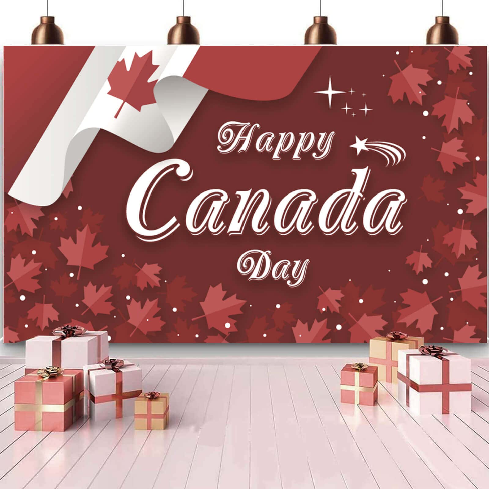 Canadian Theme Party Supplies 7x5 Feet Canada Maple Leaf Backdrop ...