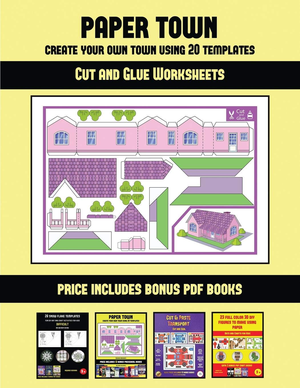 Buy Cut and Glue Worksheets (Paper Town - Create Your Own Town Using 20 ...