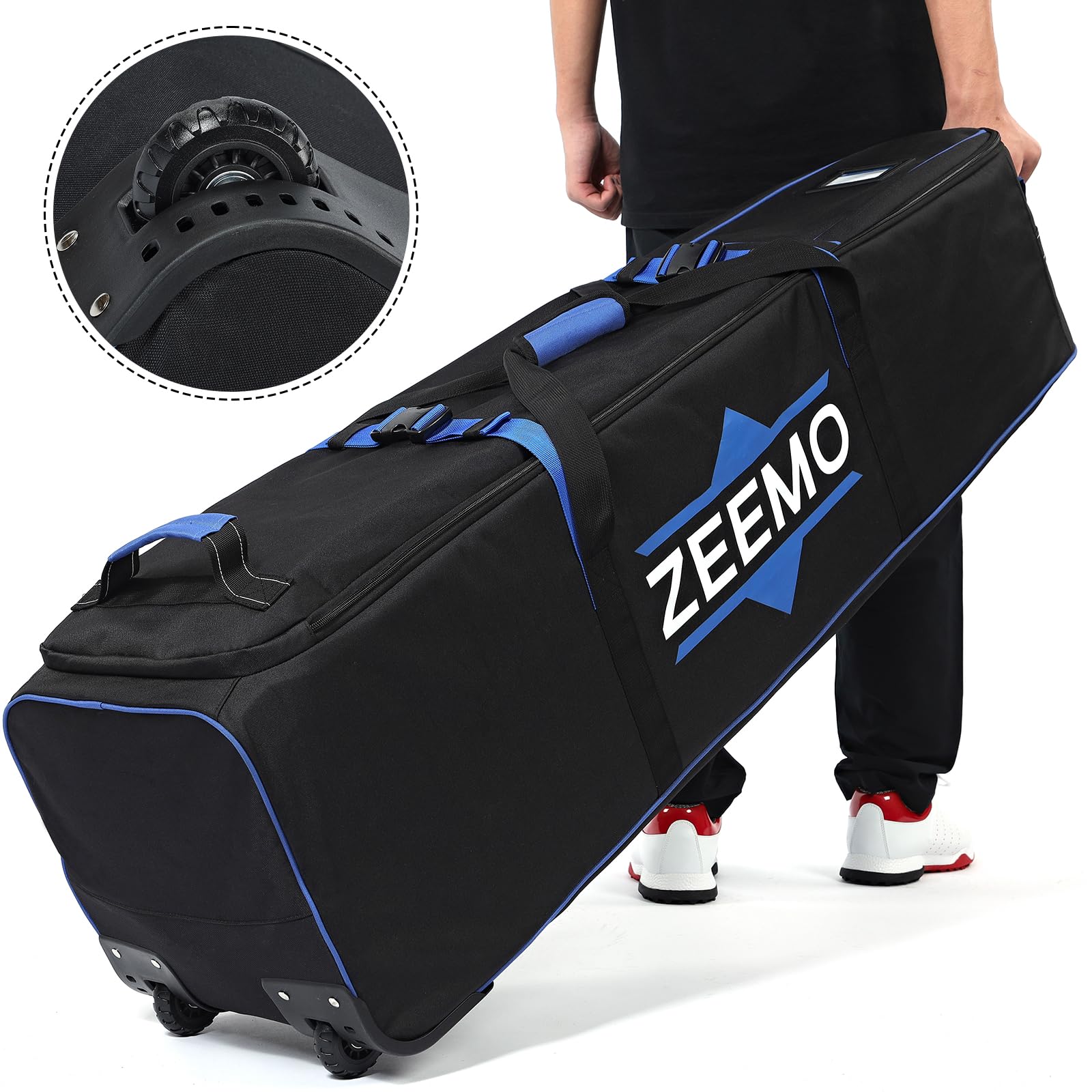 ZEEMO Golf Travel Bag, Full-Open Protective&Wheeled Airline-Approved ...