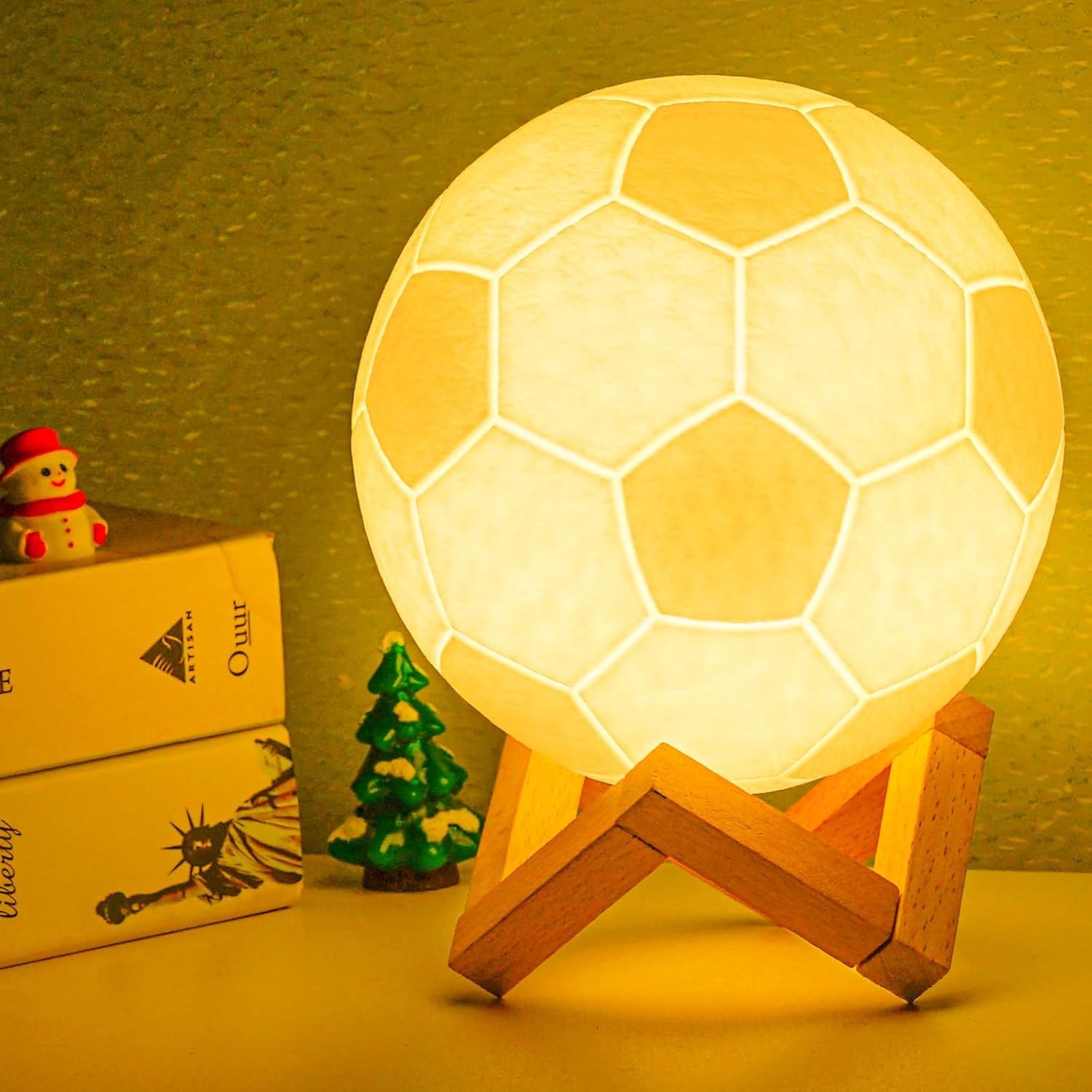 Olee Odee Soccer Night Light Ball Lamp for Kids Room with Remote ...