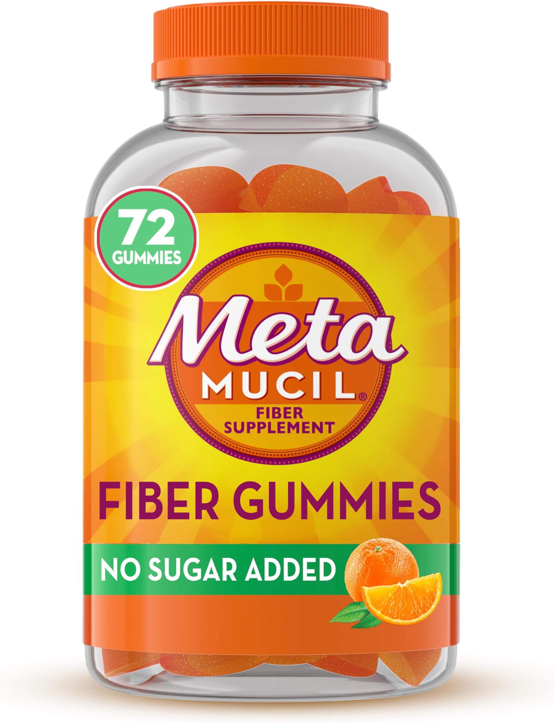 Amazon.com: Metamucil Fiber Gummies for Adults, No Sugar Added Orange ...