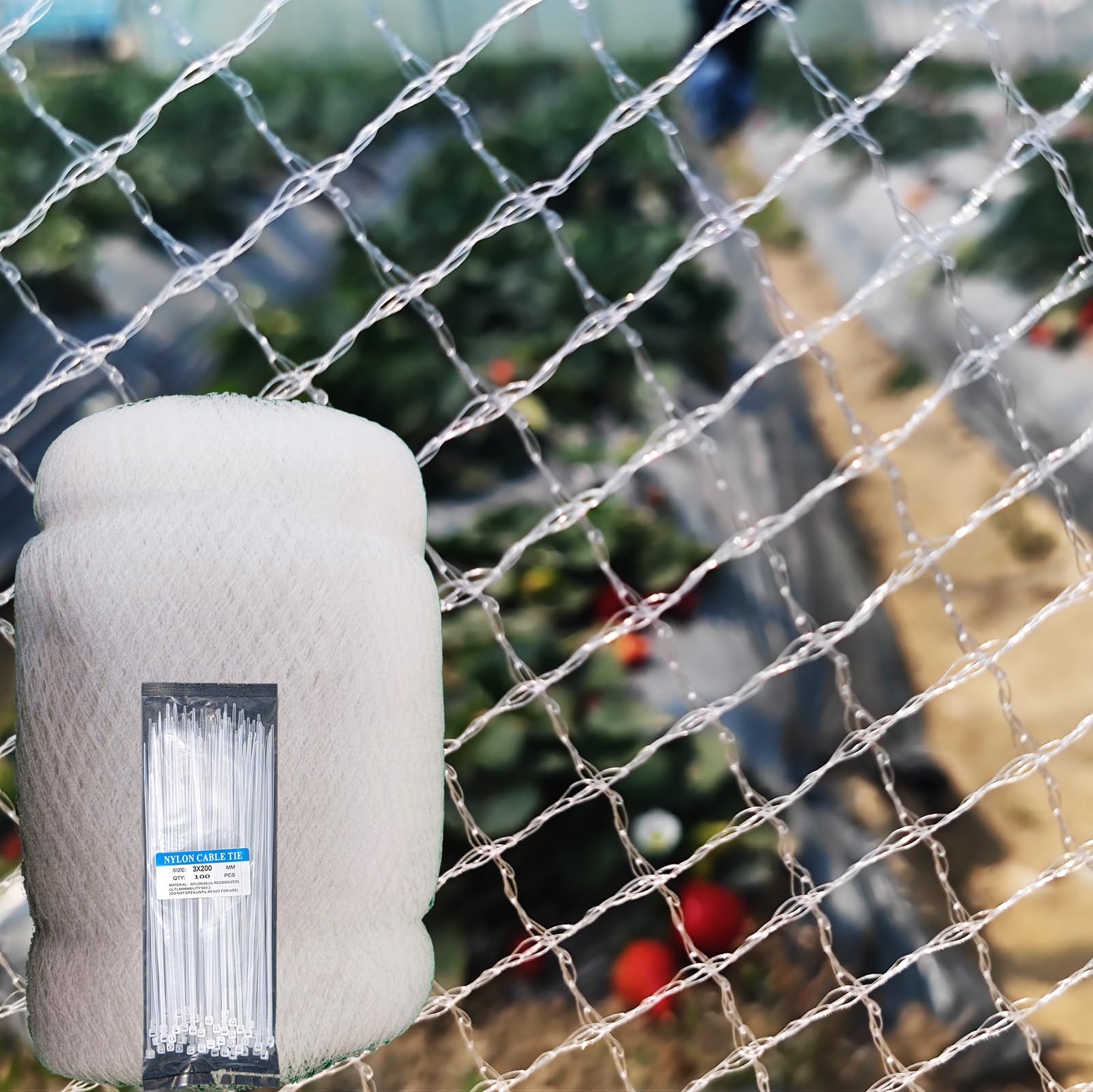 Amazon.com : Bird Netting for Garden 6.5 x 65 ft with 5/8 in Square ...