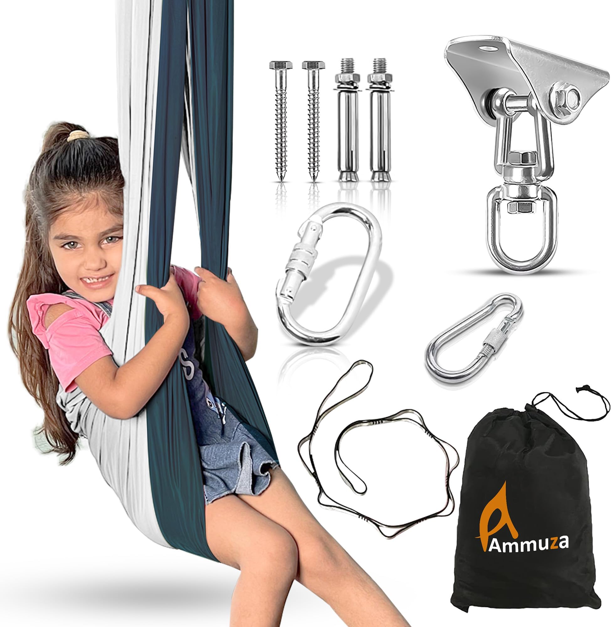 Amazon.com : AMMUZA Indoor Sensory Swing for Kids & Adults 200lb ...