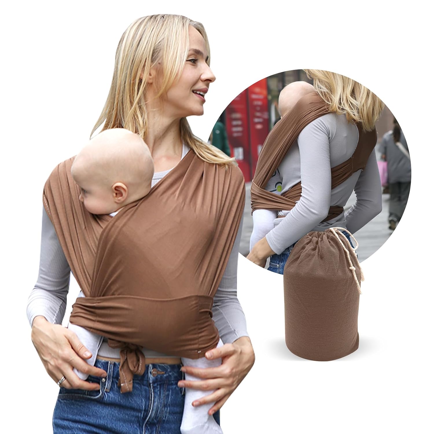 Amazon.com : Reidio Baby Wrap Carrier Hands Free Baby Carrier Sling All ...