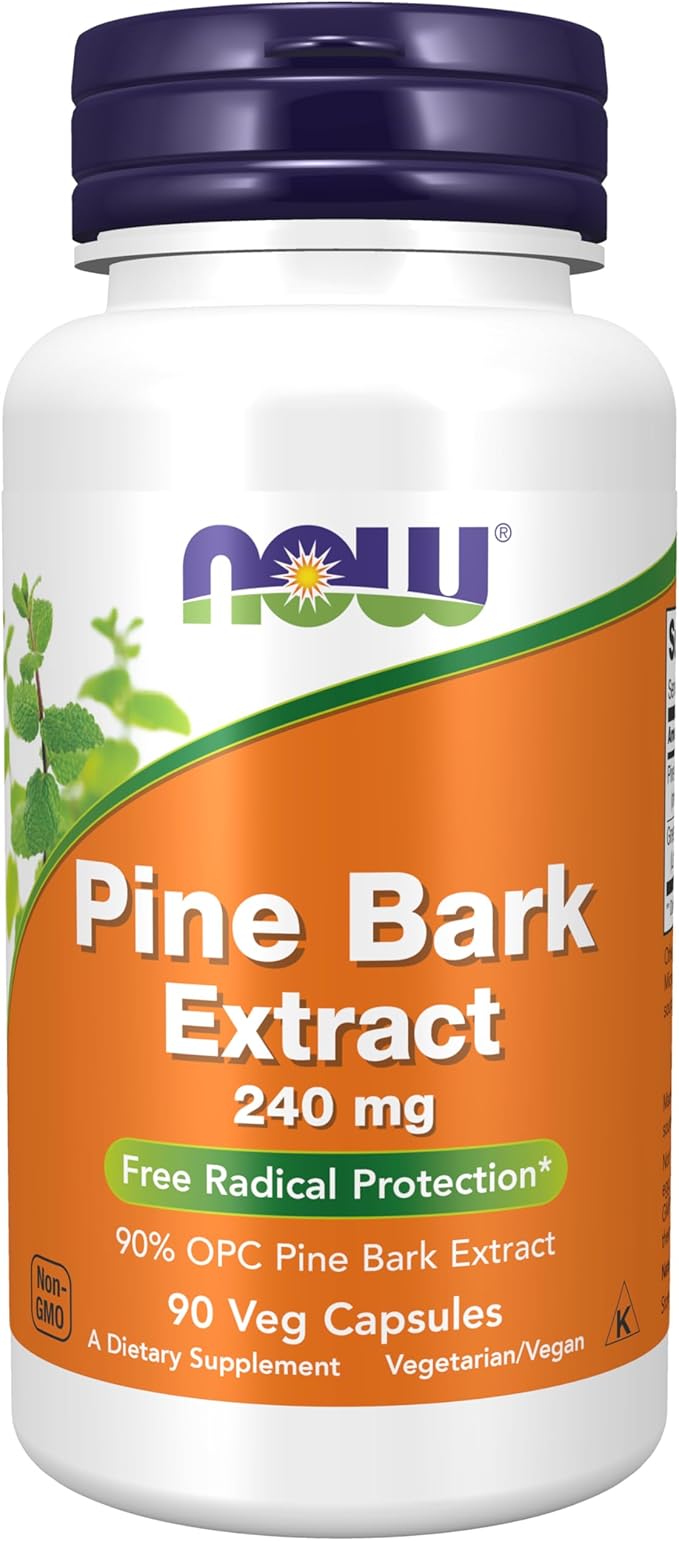 Amazon.com: NOW Foods Supplements, Pine Bark Extract 240 mg, 90% OPC ...