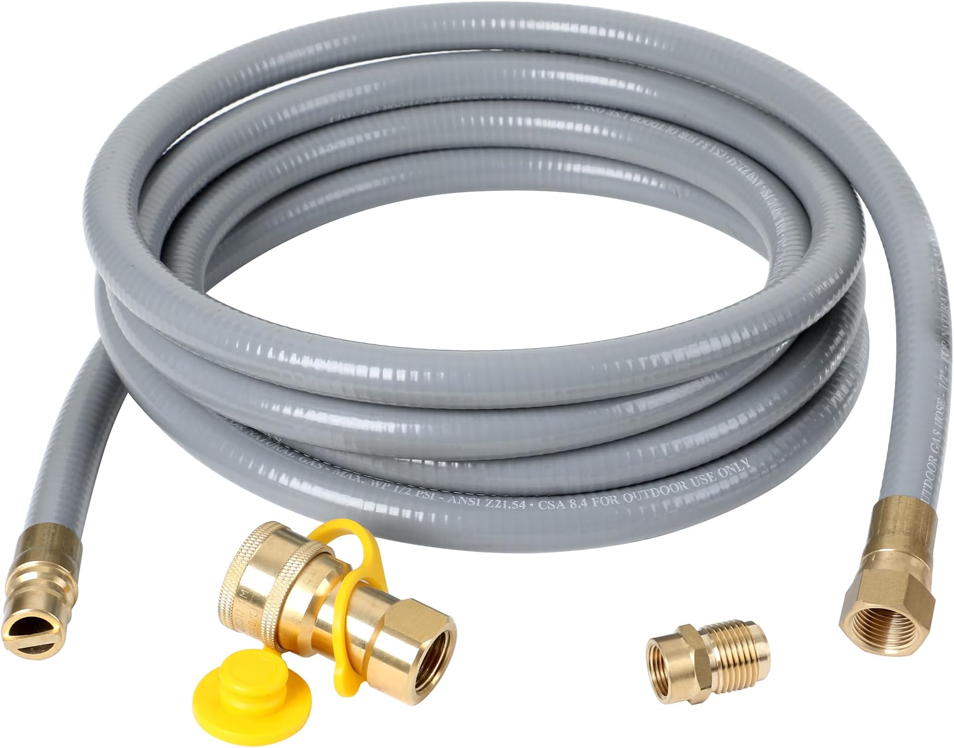 Amazon.com: 10 Feet 3/8" ID Natural Gas Hose with Quick Connect Fitting ...