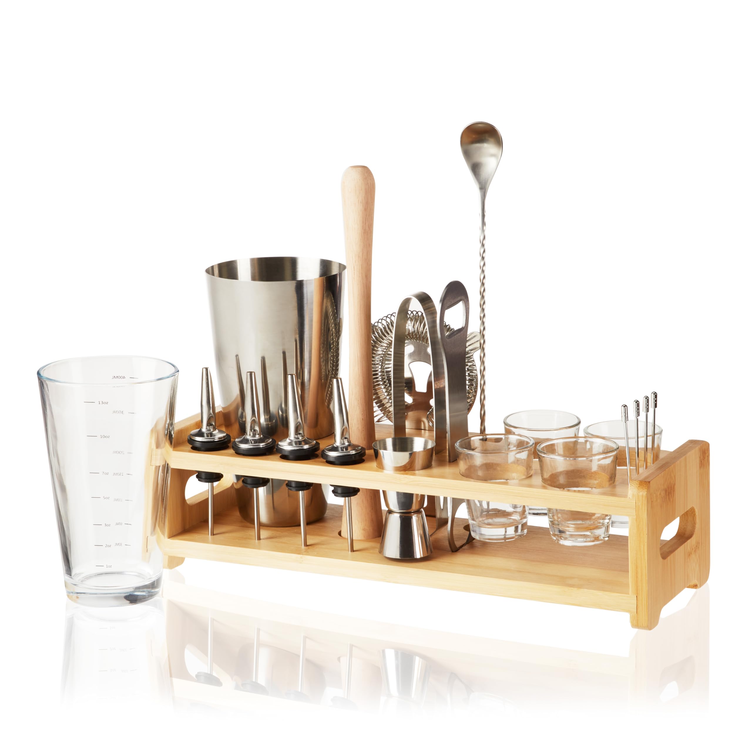 Snapklik.com : True 20-Piece Cocktail Shaker Bar Set
