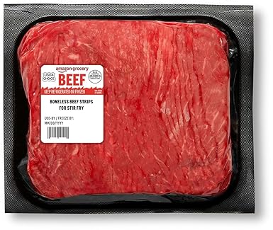 Amazon.com: Amazon Grocery, Beef Strips for Stir Fry, Boneless, USDA ...