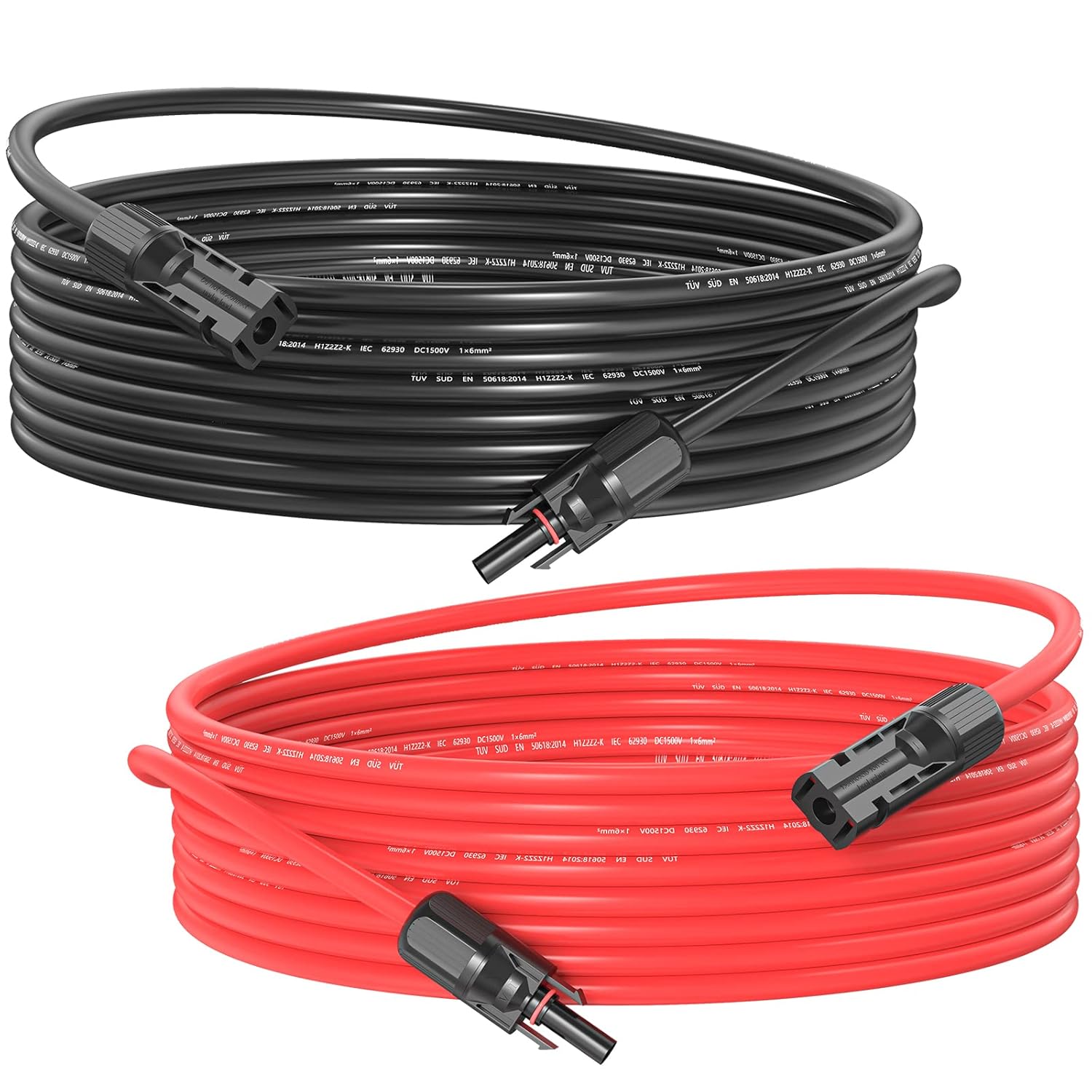 PowMr 40 Feet 1 Pair 10 AWG Solar Extension Cable for Solar Charge ...