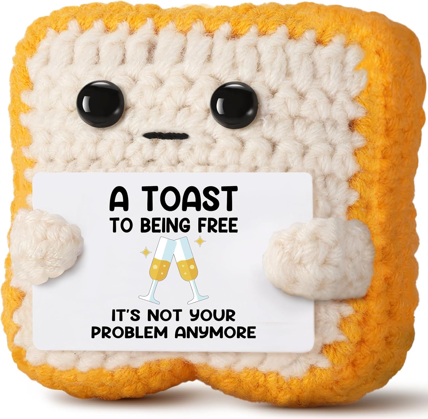 Amazon.com: Crochet Toast “A Toast to Being Free” Plush – Funny ...