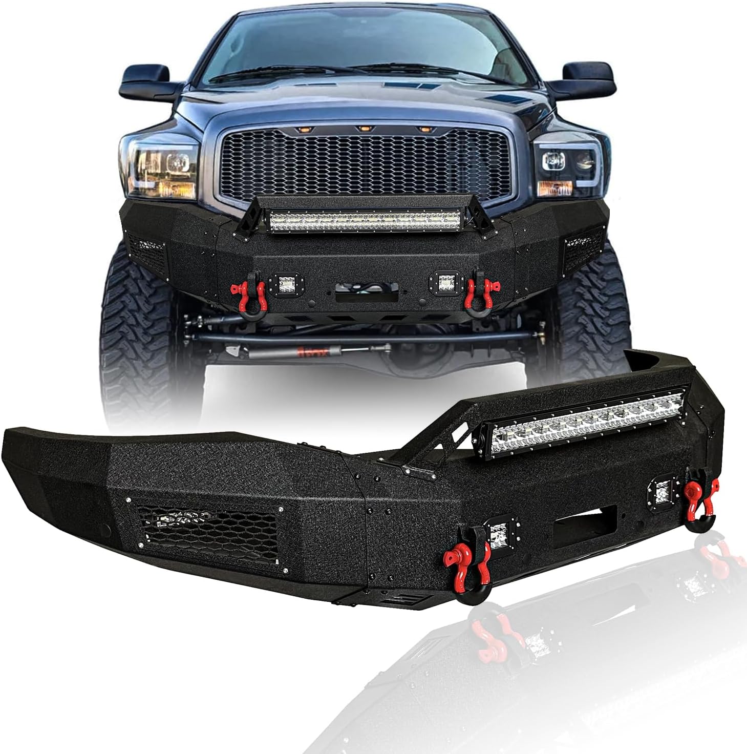 Amazon.com: TIOYAR Front Bumper Texture Black Compatible with 2006 2007 ...