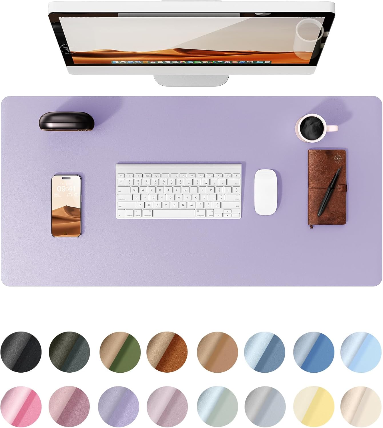 Amazon.com : YSAGi Leather Desk Protector, Office Mat, Large Mouse Mat ...