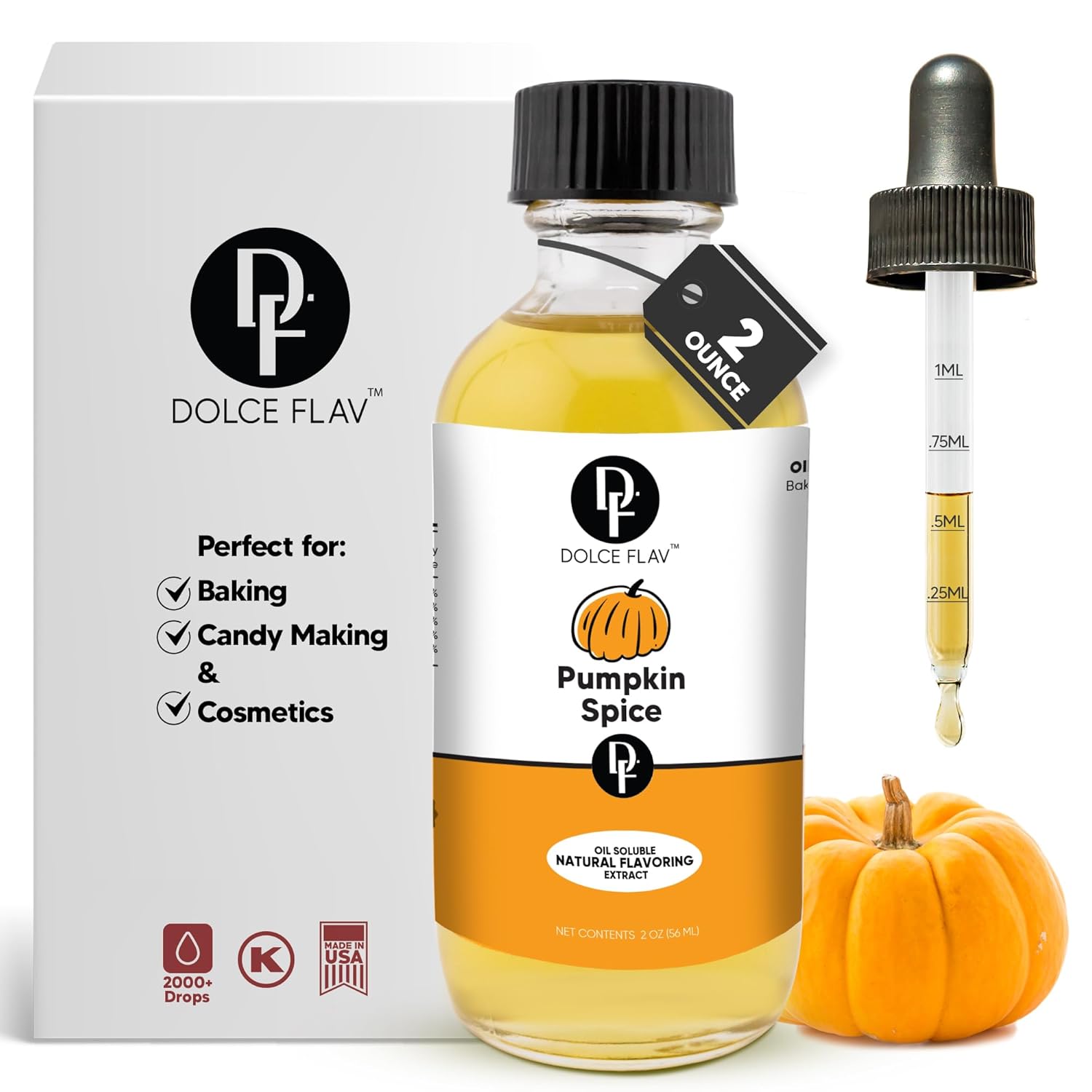 Amazon.com: Dolce Flav Natural Pumpkin Spice Extract – 2 Ounce Oil ...