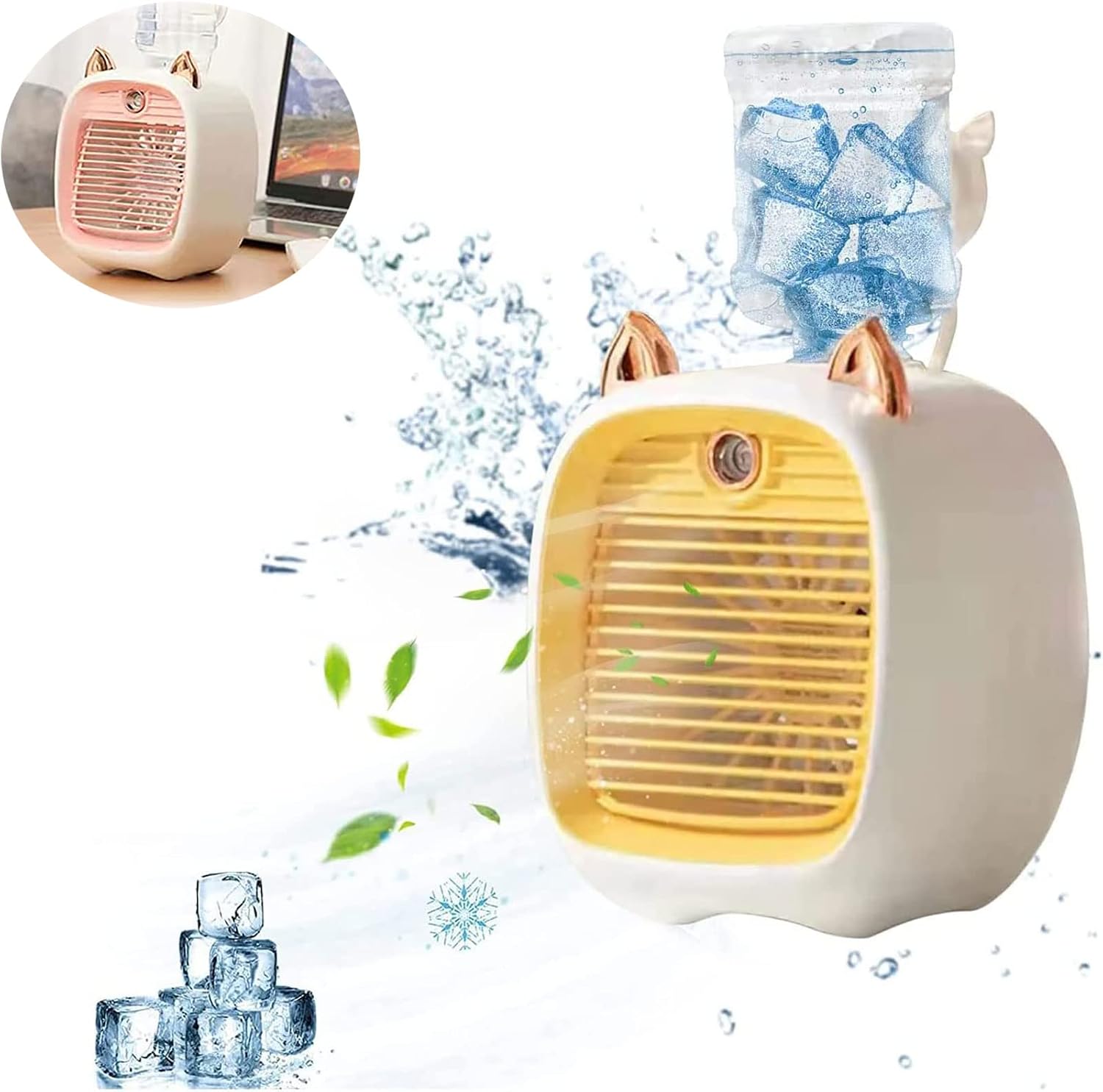 Amazon.com: Mini Air Cooler Portable Air Conditioner Fan,USB ...