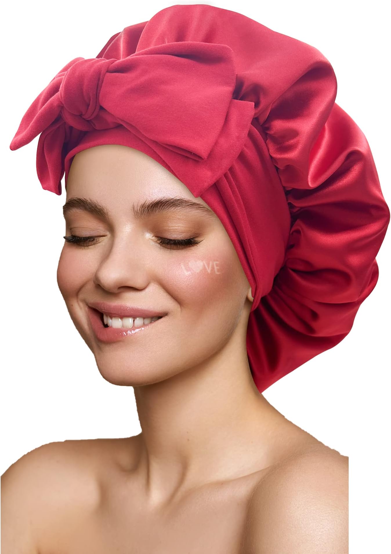 Amazon.com : Satin Bonnet Silk Bonnet Hair Bonnet for Sleeping Large ...