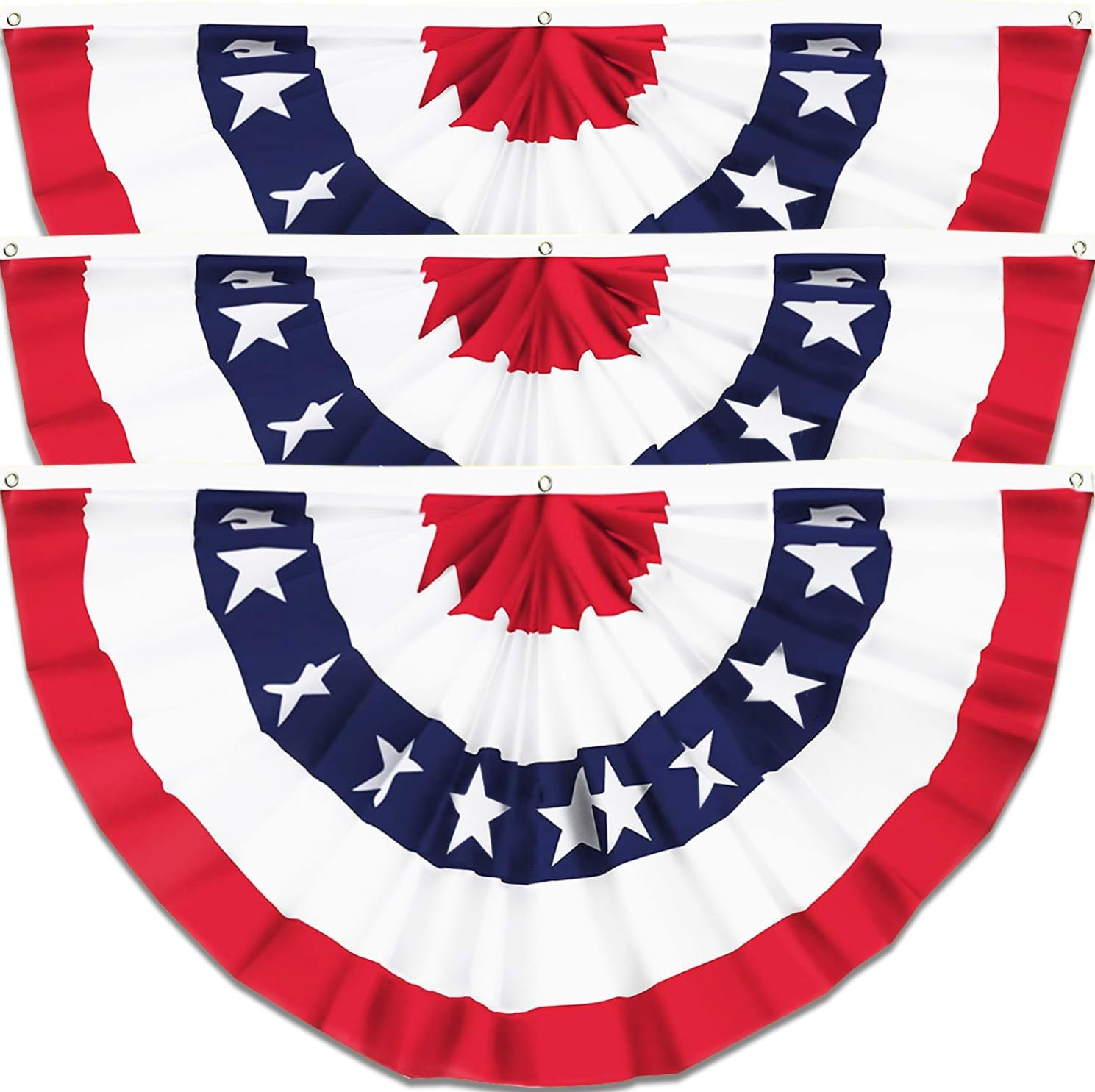 Amazon.com : 4th of July Decorations Pleated Fan Flags, American USA ...